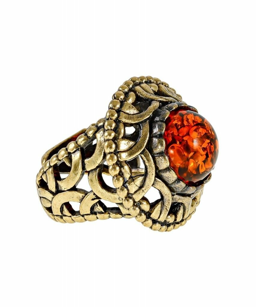 Кольцо, янтарь