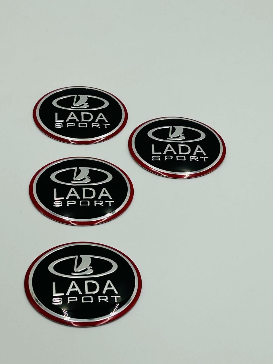 Наклейки на колесные диски Lada Sport Алюминий 65мм