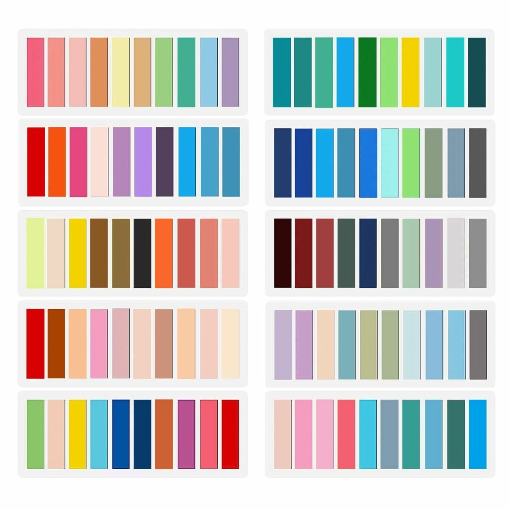 (1 комплект) Наклейки Morandi color index для заметок Post-it-10 листов