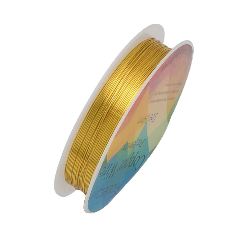 Медная проволока для бижутерии, 0.3mm, 15M, gold colour