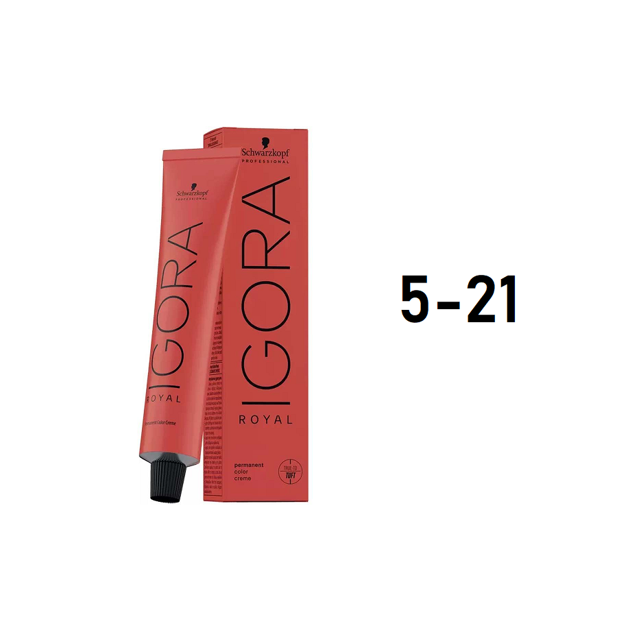 Schwarzkopf Professional Schwarzkopf Igora Royal 5-21 - Перманентный краситель светлый коричневый пепельный сандре 60 мл