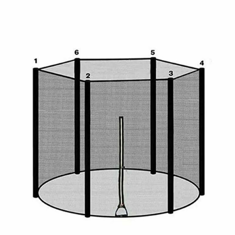 Безопасная сетка для защитн батута для замены 10 футов 6 столбы (306cm)
