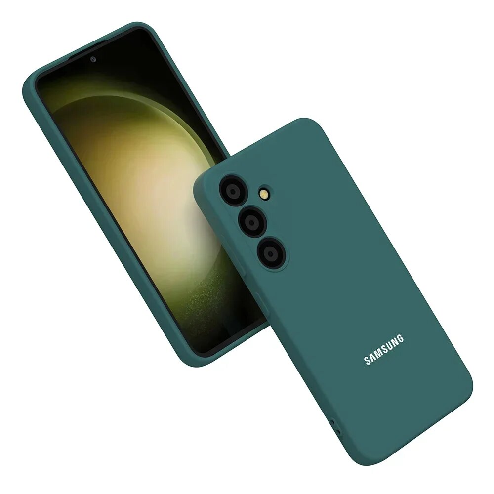 Чехол Samsung Galaxy S24 Dark Green, силикон