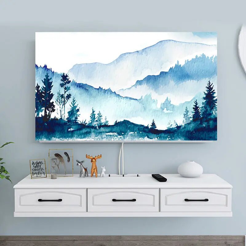 Чехол для телевизора Пылезащитный чехол Полотенце 43 дюйма 55 дюймов 65 дюймов 70 дюймов 80 дюймов 85 дюймов Бытовой подвесной пылезащитный чехол для ЖК-телевизора Многоразмерный