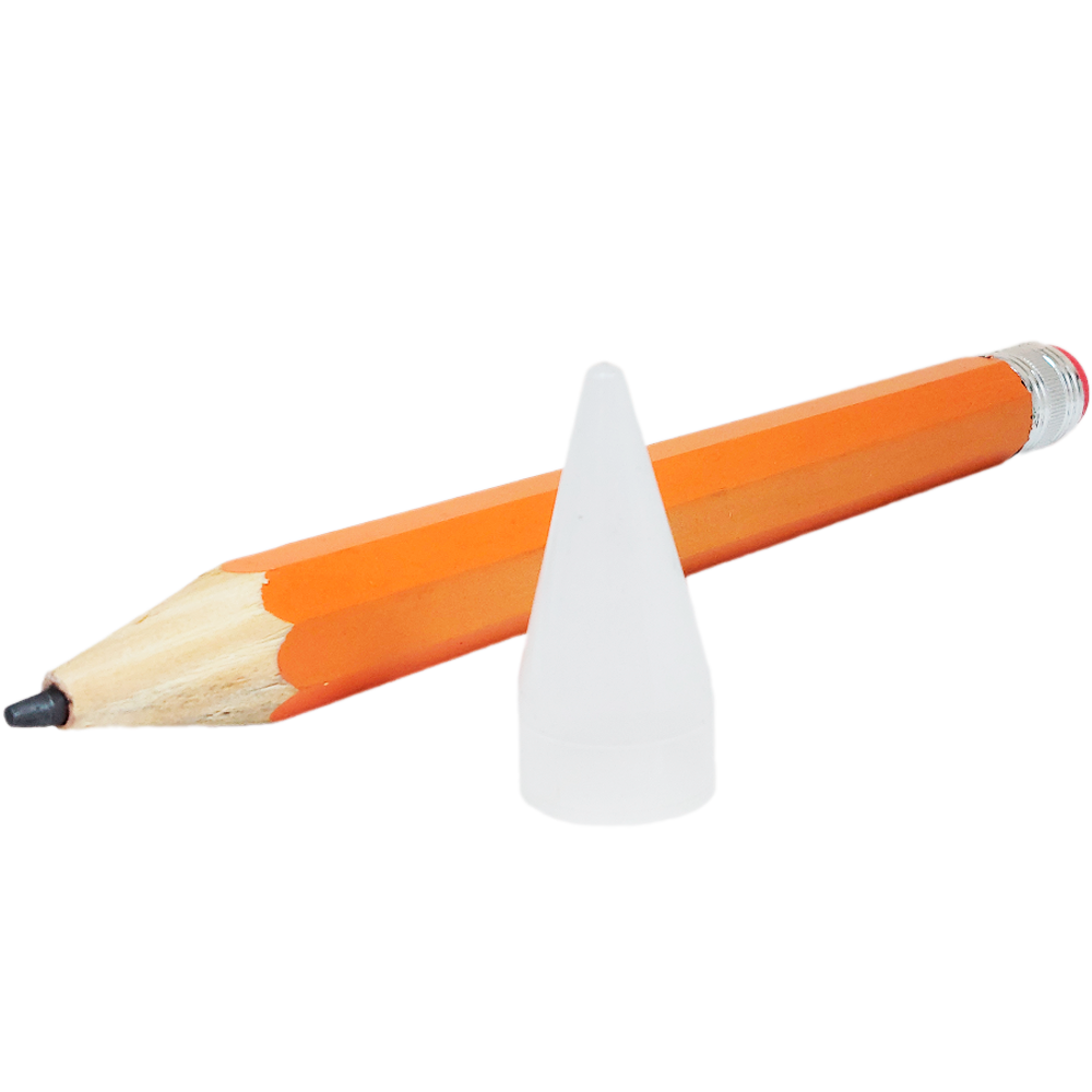 Чернографитный гигантский карандаш "Карамба" с ластиком (оранжевый)