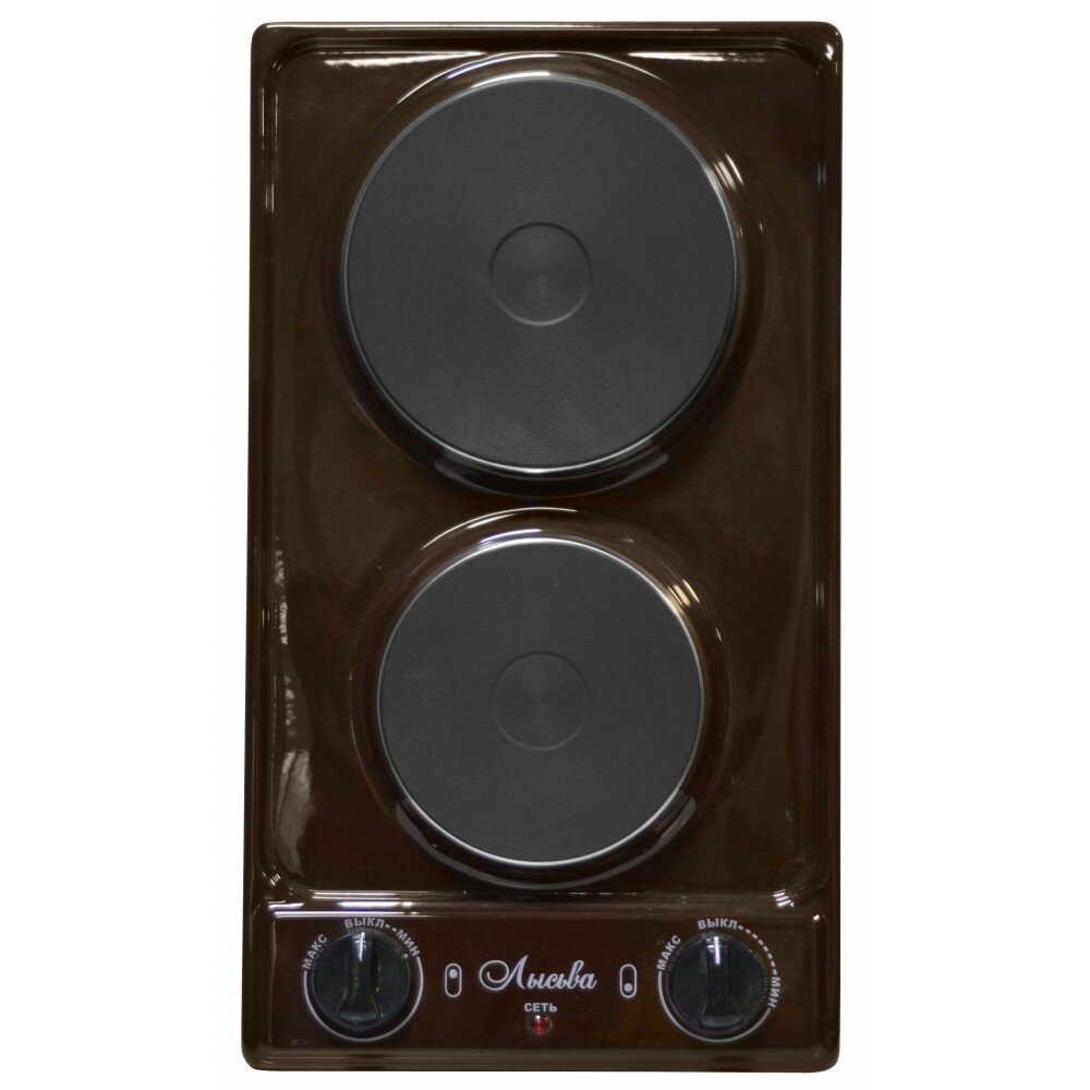 Электрическая плита Лысьва "ЭПБ 22", 2 конфорки, эмаль легкой чистки, коричневая