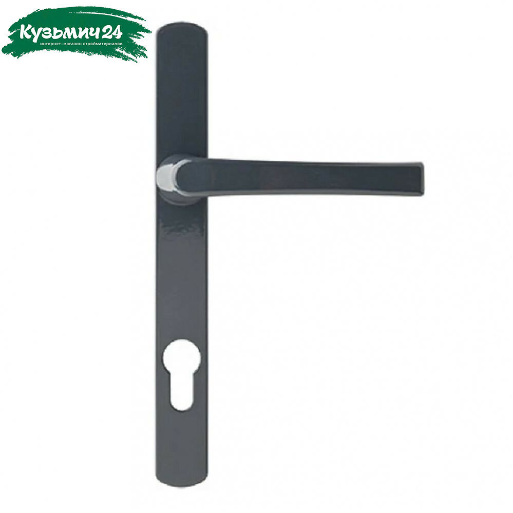 Ручка овальная на планке Apecs HP-85.7306-GRD для профилей, серая