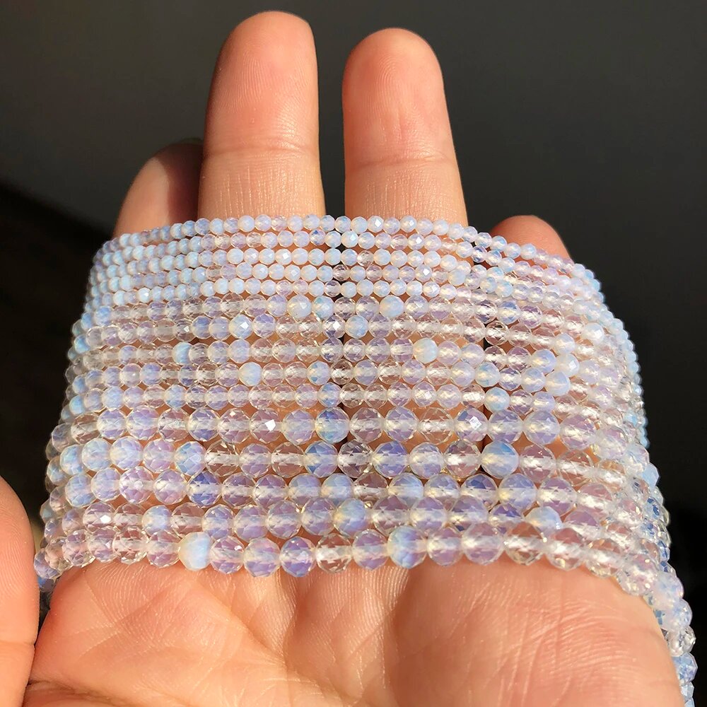 Бусины лунного камня, 3 мм, Opal, 130 шт