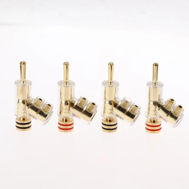 SD&HI штекеры типа «банан» золотые/родиевые 2/4 шт 4pcs gold
