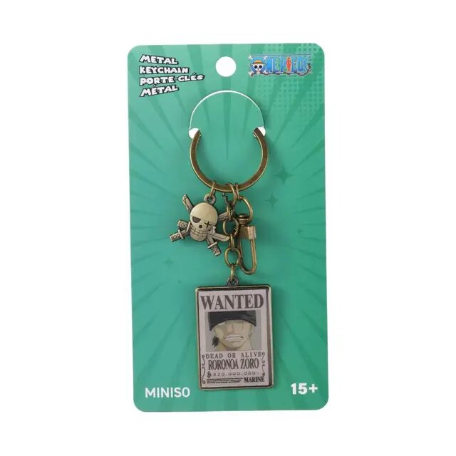Брелок Miniso One Piece Reward, металлический брелок в виде персонажа мультфильма "Луффи Зоро Чоппер", брелок-подвеска в виде рюкзака с изображением аниме-персонажа