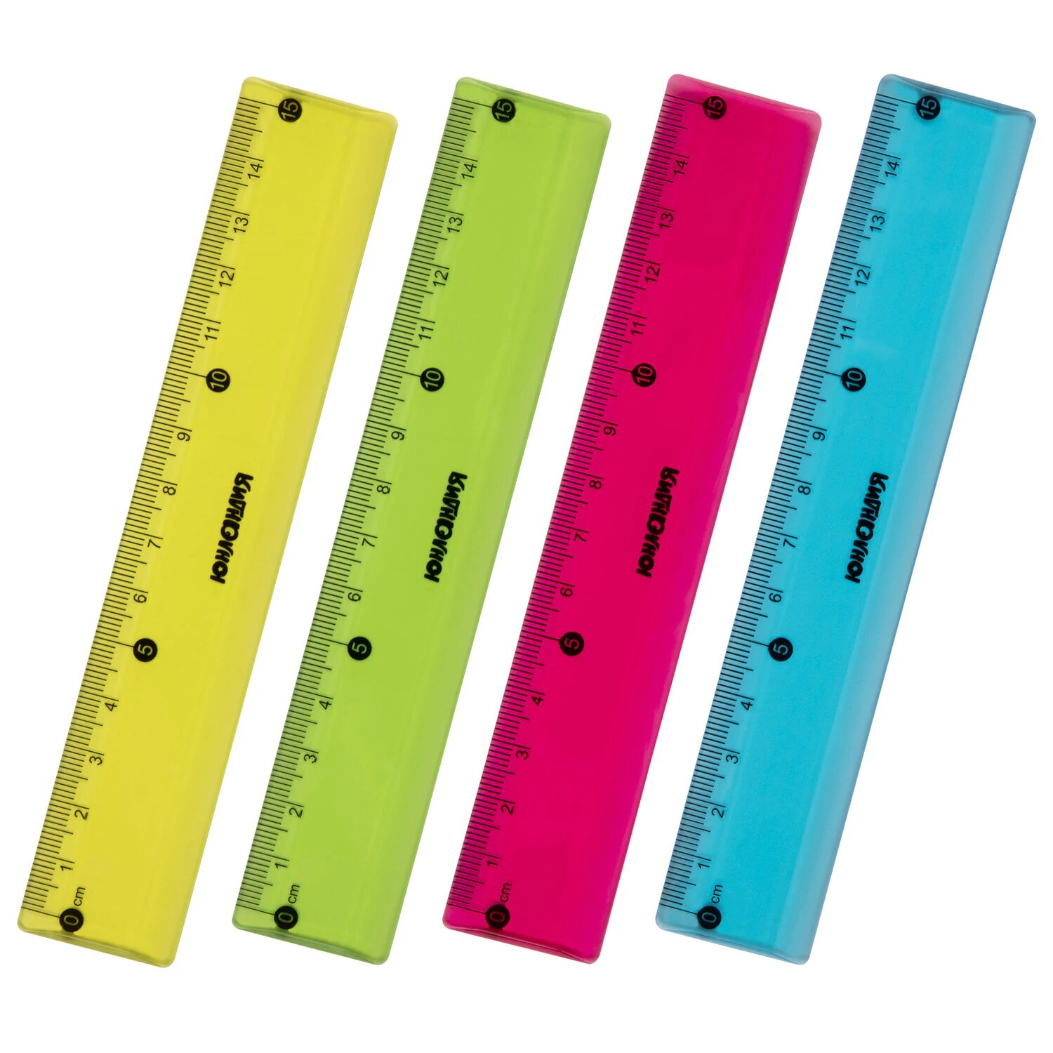Линейка пластиковая 15 см юнландия "Color", тонированная, ассорти, 210752, 8шт.