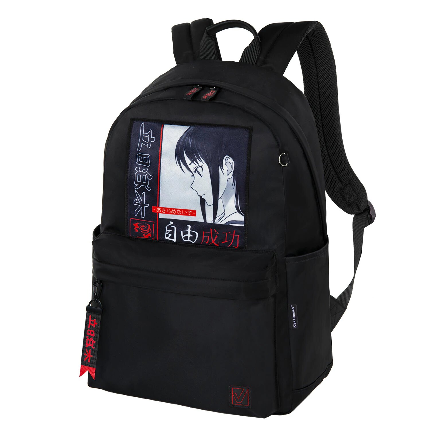 Рюкзак BRAUBERG FASHION CITY универсальный, карман-антивор, Anime Girl, черный, 443116 см, 272568