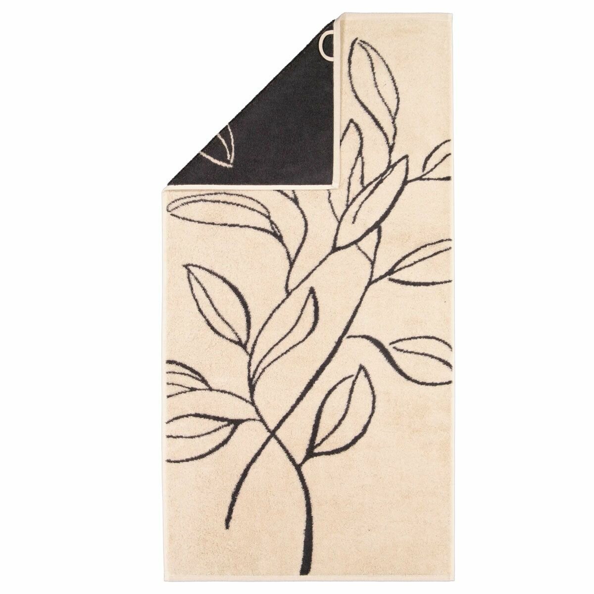 Полотенце махровое Cawo Floral 50x100см, цвет бежевый, плотность 500 г/м2