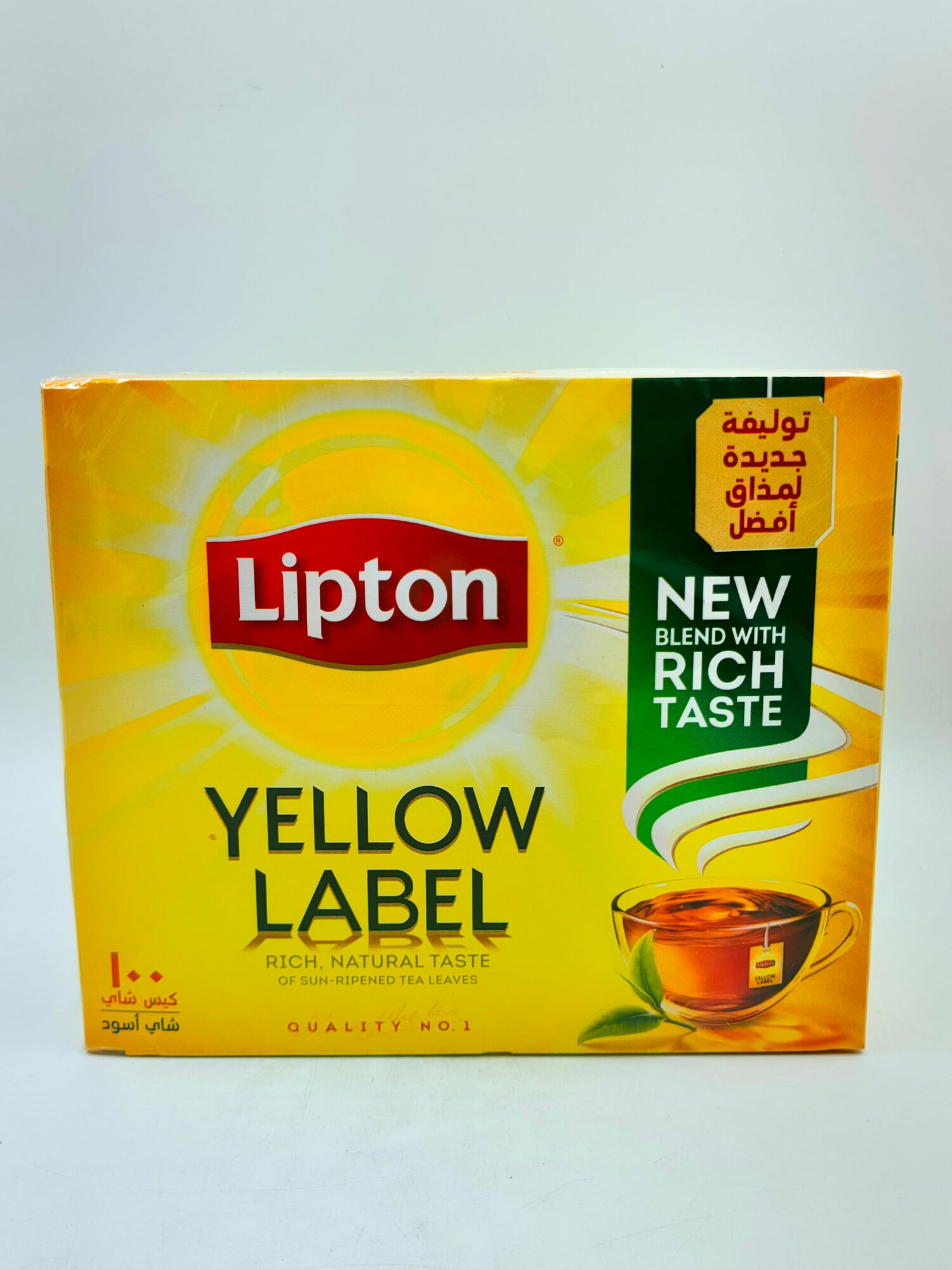 Чай черный Lipton Yellow Label, в упаковке 100 пакетиков, 200 г
