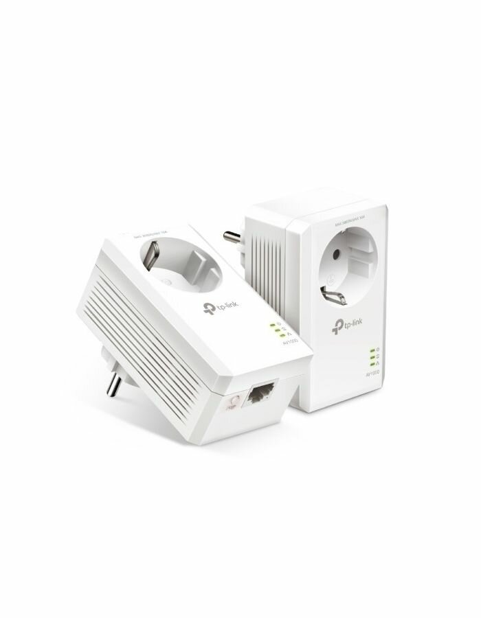TP-Link TL-PA7017P KIT AV1000 Комплект гигабитных адаптеров Powerline со встроенной розеткой