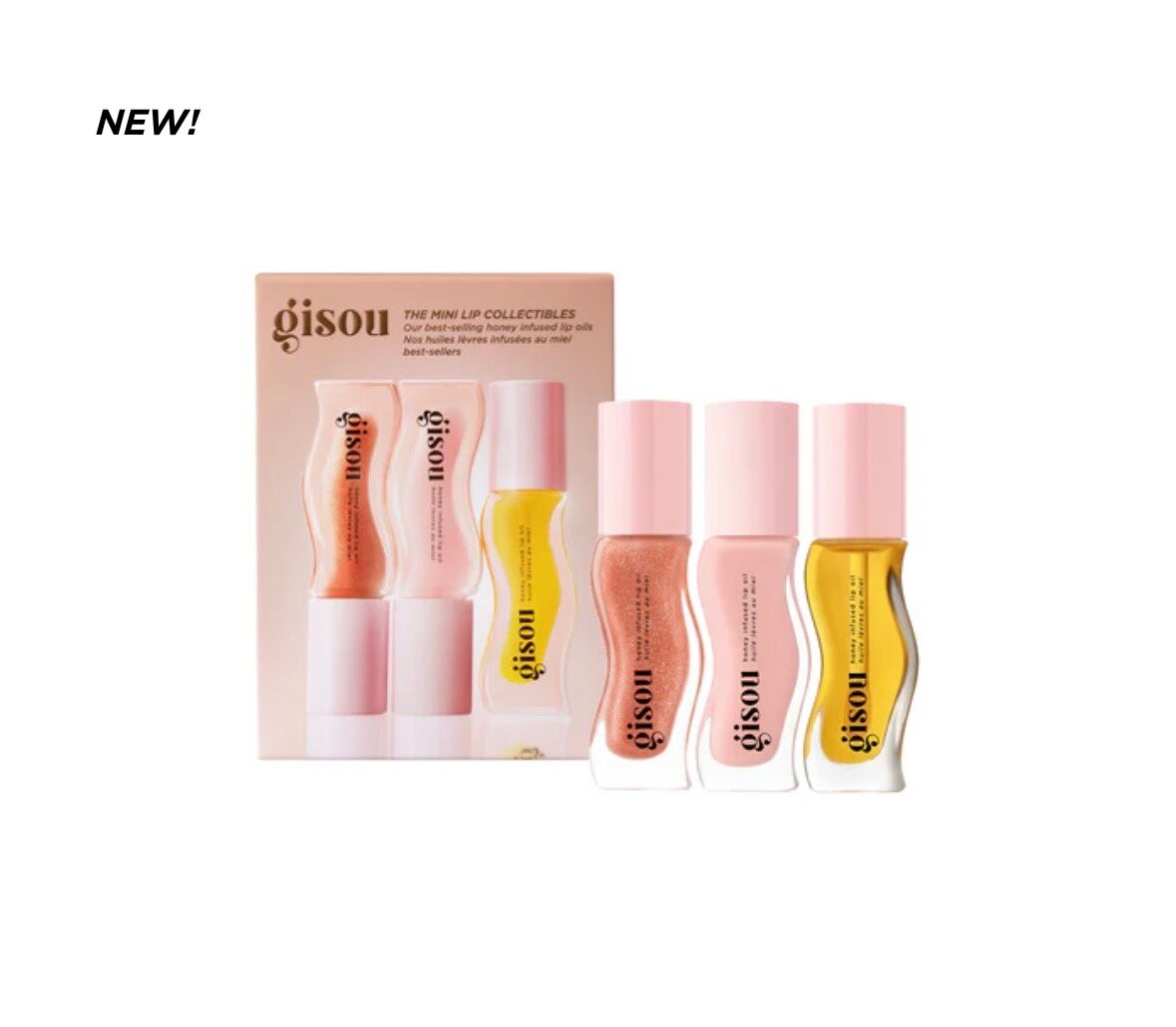 GISOU набор масло для губ THE MINI LIP COLLECTIBLES, 3шт x 3 ml