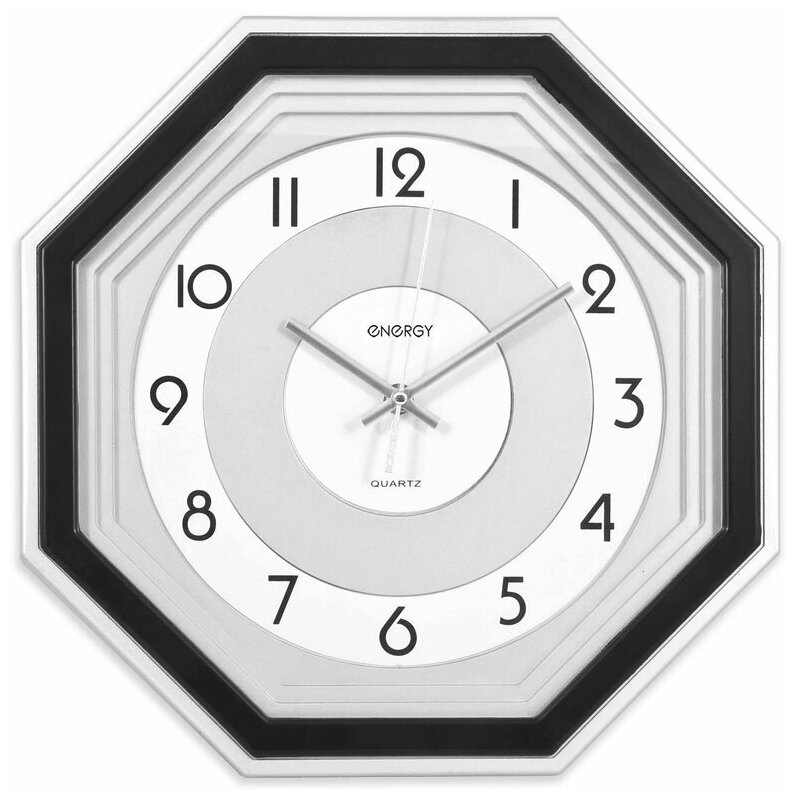 Часы настенные кварцевые Energy EC-12 круглые (33*4.3 см) белый циферблат (009312)