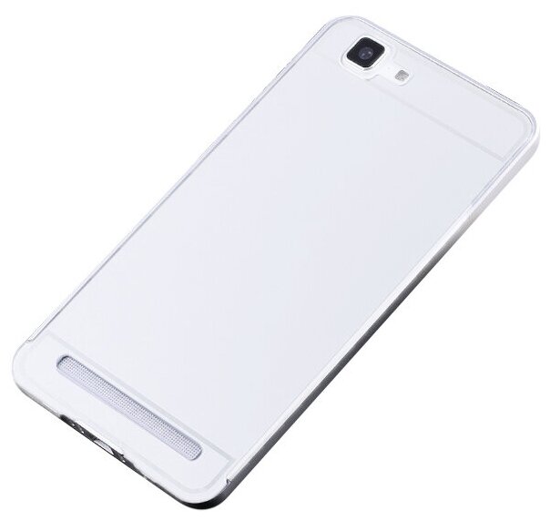 Чехол-бампер Чехол. ру для Xiaomi Mi2A c алюминиевым металлическим бампером и поликарбонатной накладкой белый