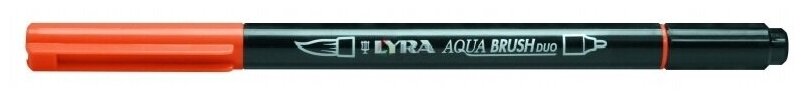 Фломастер цветной акварельный Lyra Aqua Brush Duo, двусторонний Светло-оранжевый, пр-во Германия