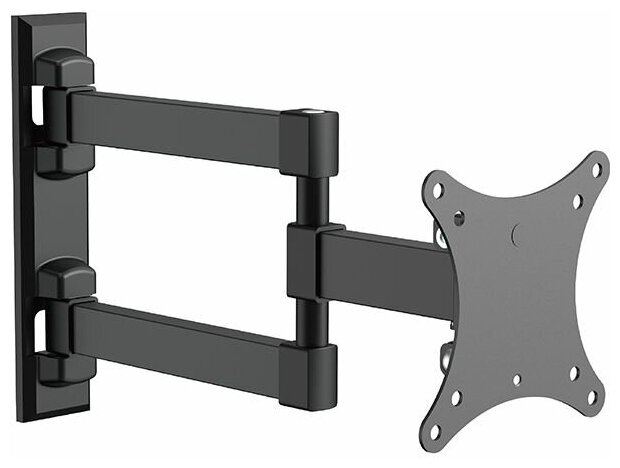 Настенный поворотно-наклонный кронштейн для телевизоров и мониторов с диагональю от 13 до 27 дюймов Uniteki FM1617 (чёрный)