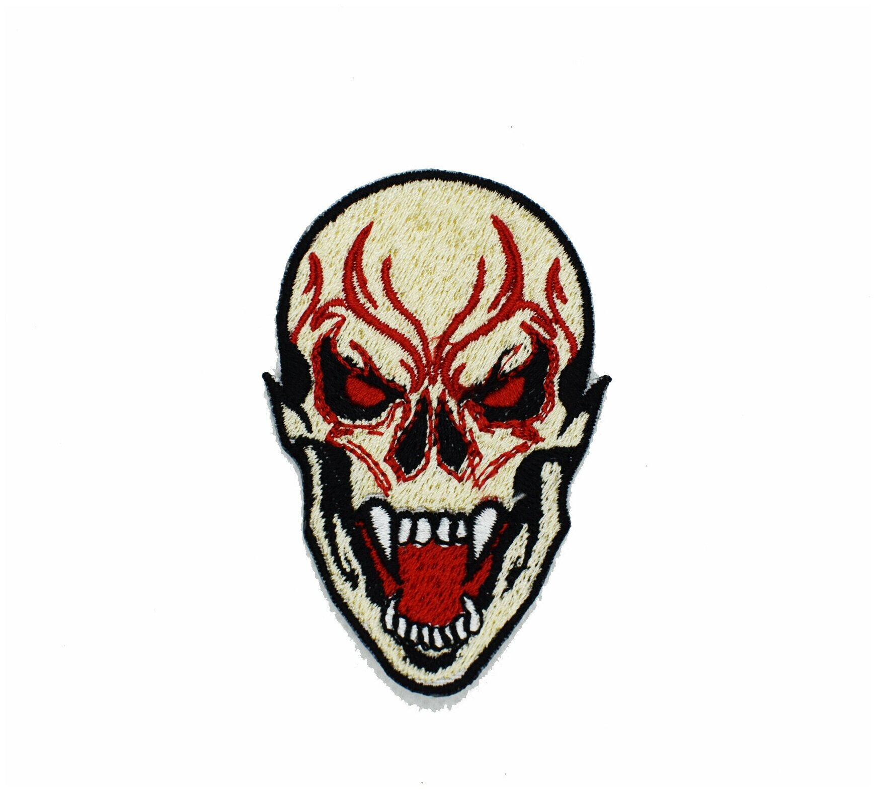 Шеврон, нашивка, патч, череп, с черепом #3 . Размер 70x50 мм.
