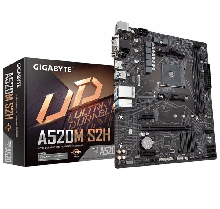 Материнская плата Gigabyte A520M S2H,