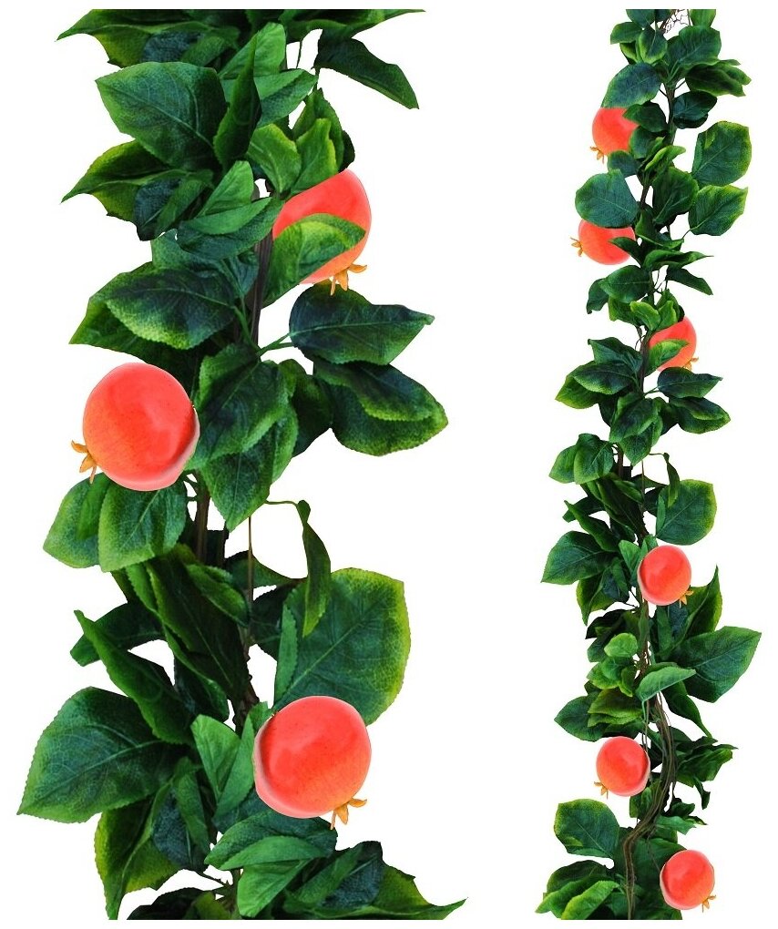 Искусственная лиана Holodilova, для декора, материал с пропиткой, зеленая, длина 2,7 м