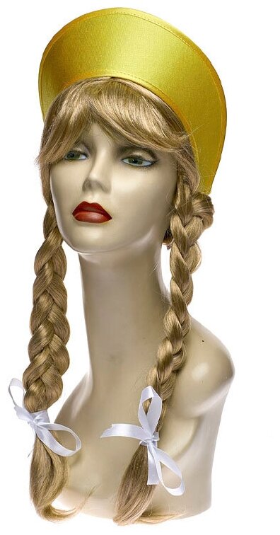 Кокошник "Девичий" КД-01/3 (без отд) (Цв: Желтый )