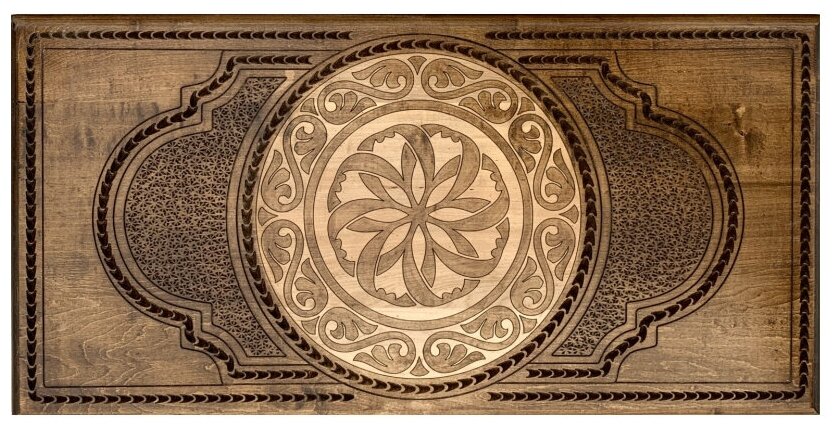 Нарды деревянные большие Майрамут 3 60, Zakaryan подарочные резаные / 60х60 / армянские