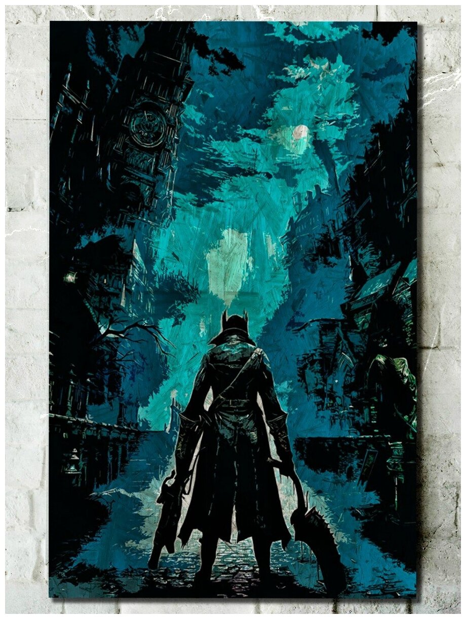 Картина интерьерная на рельефной доске ОСП игра Bloodborne - 6547 В
