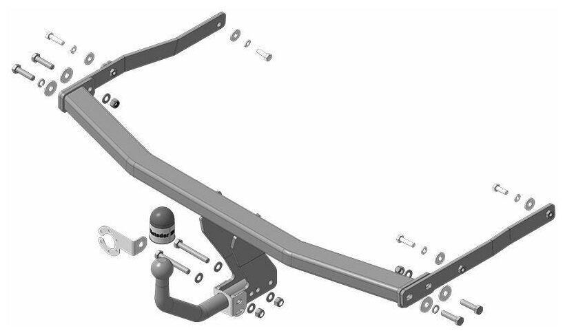 Фаркоп (тягово-сцепное устройство) Motodor на Рено Гранд Сценик 2004-2006