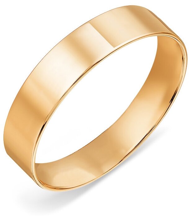 Кольцо обручальное, красное золото, 585 проба