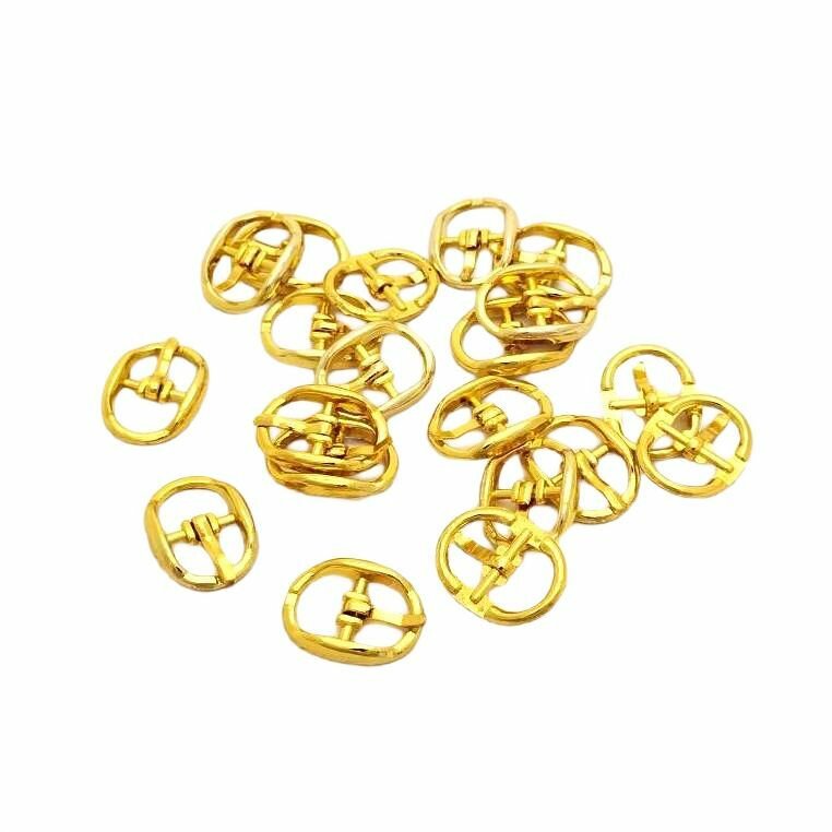 Пряжка Нева Партнер, 10мм, 20шт, металл, золотистая