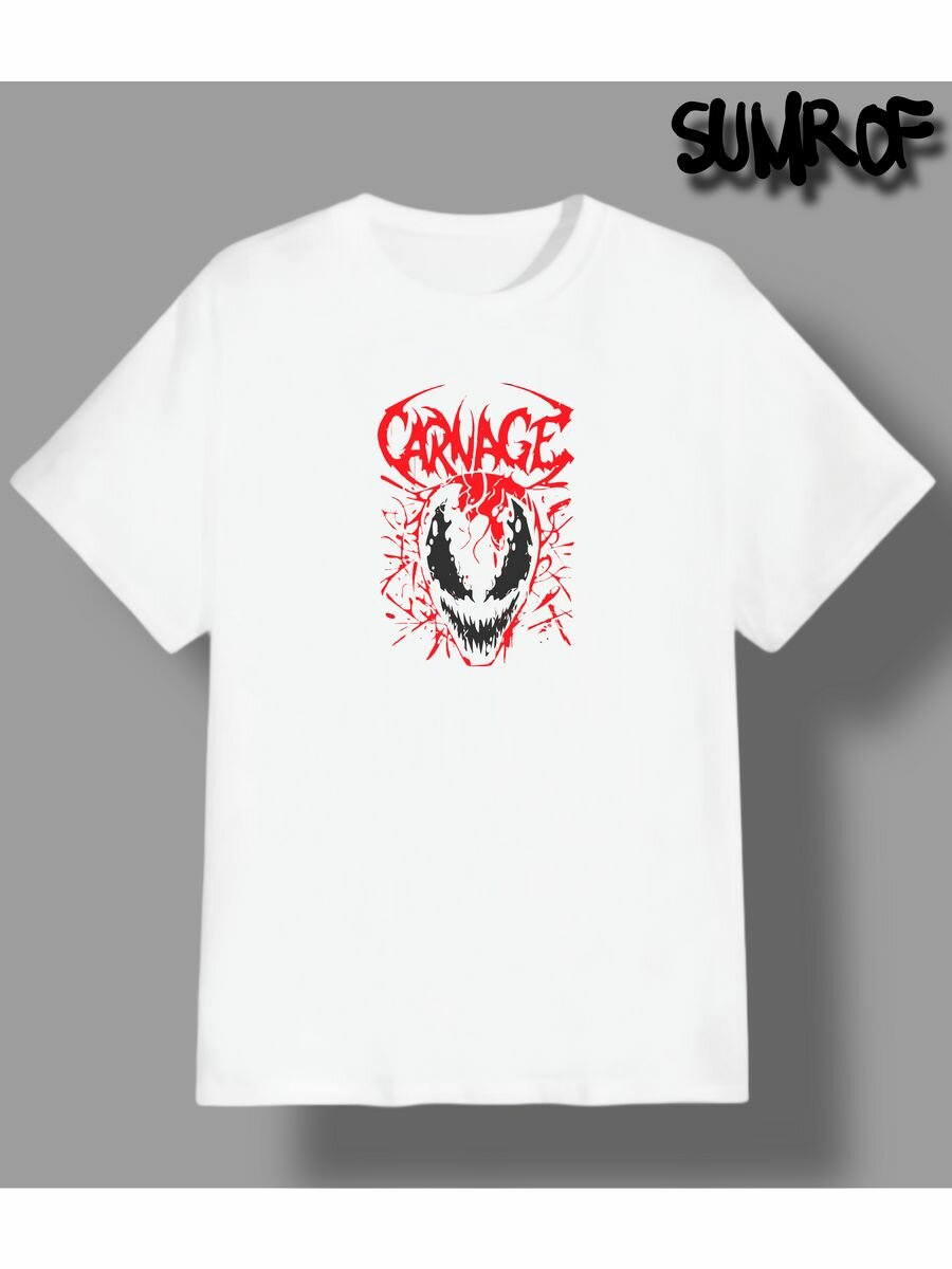 Футболка с надписью карнаж carnage веном