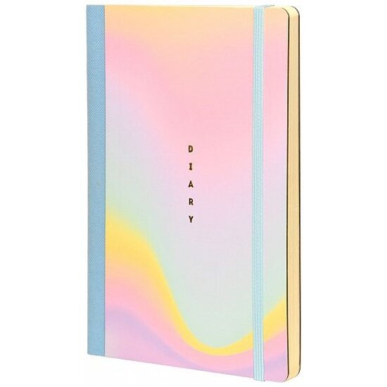 Ежедневник недатированный Lorex А5 FULL GRADIENT 96 л. мятный тв. обл, фольга, резин. лин.