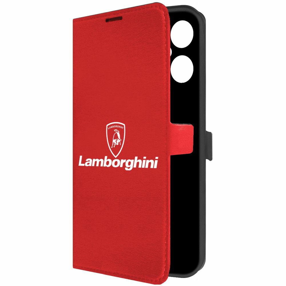 Чехол-книжка Krutoff Eco Book для TECNO Pova Neo 3 Lamborghini (Ламборгини) (красный)