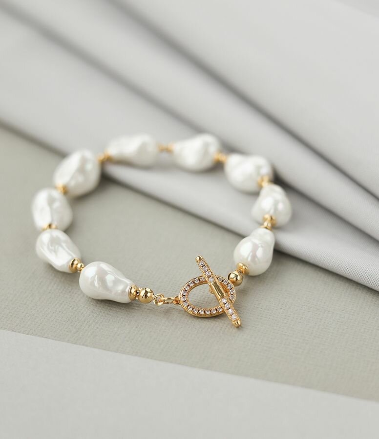 Браслет, жемчуг имитация