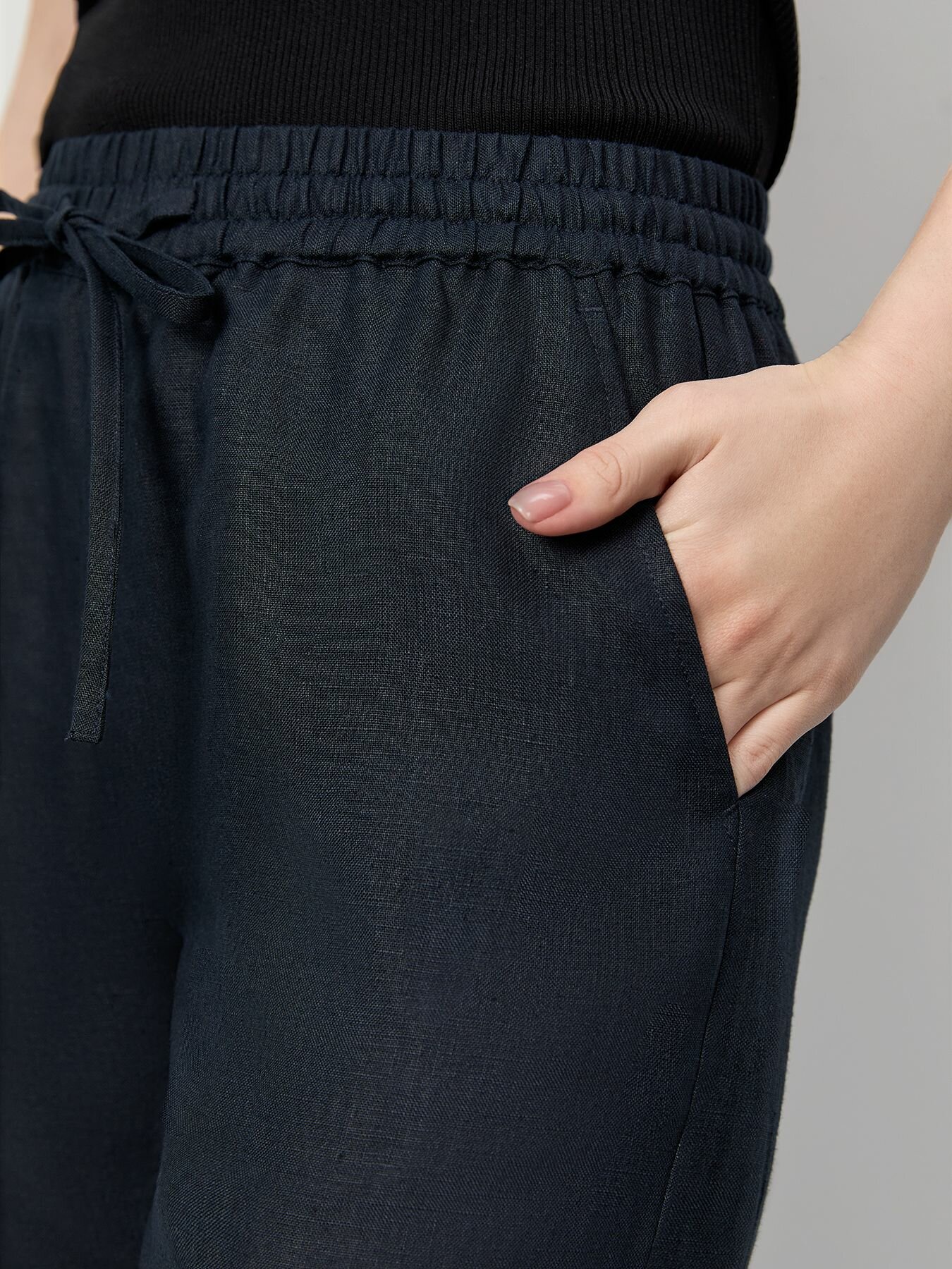 Брюки JUST CLOTHES Весна-лето 2025, размер 40, черный — фото 1