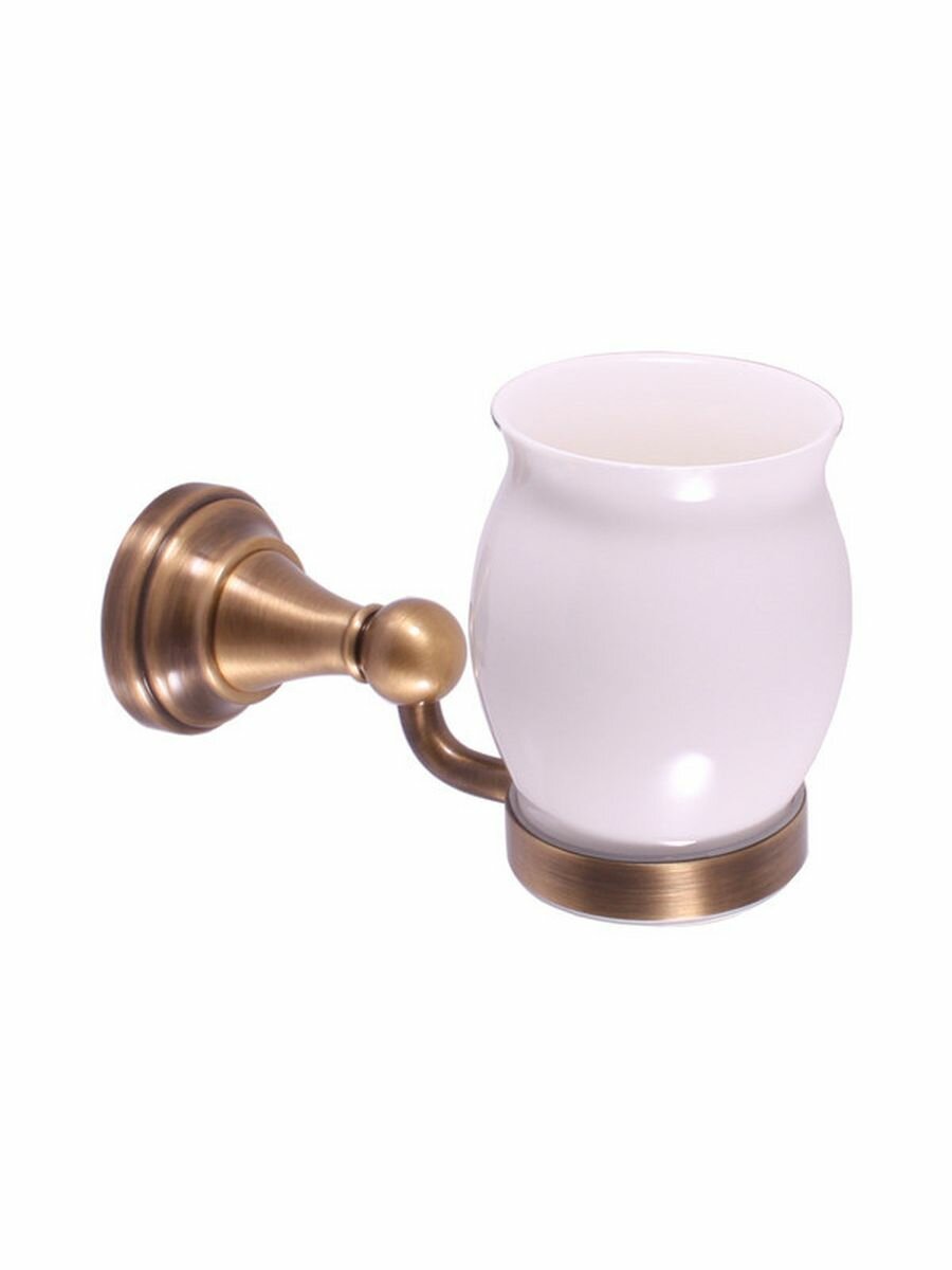 Стакан одинарный фаянсовый настенный, цвет бронза, RAV SLEZAK, MKA0201SM
