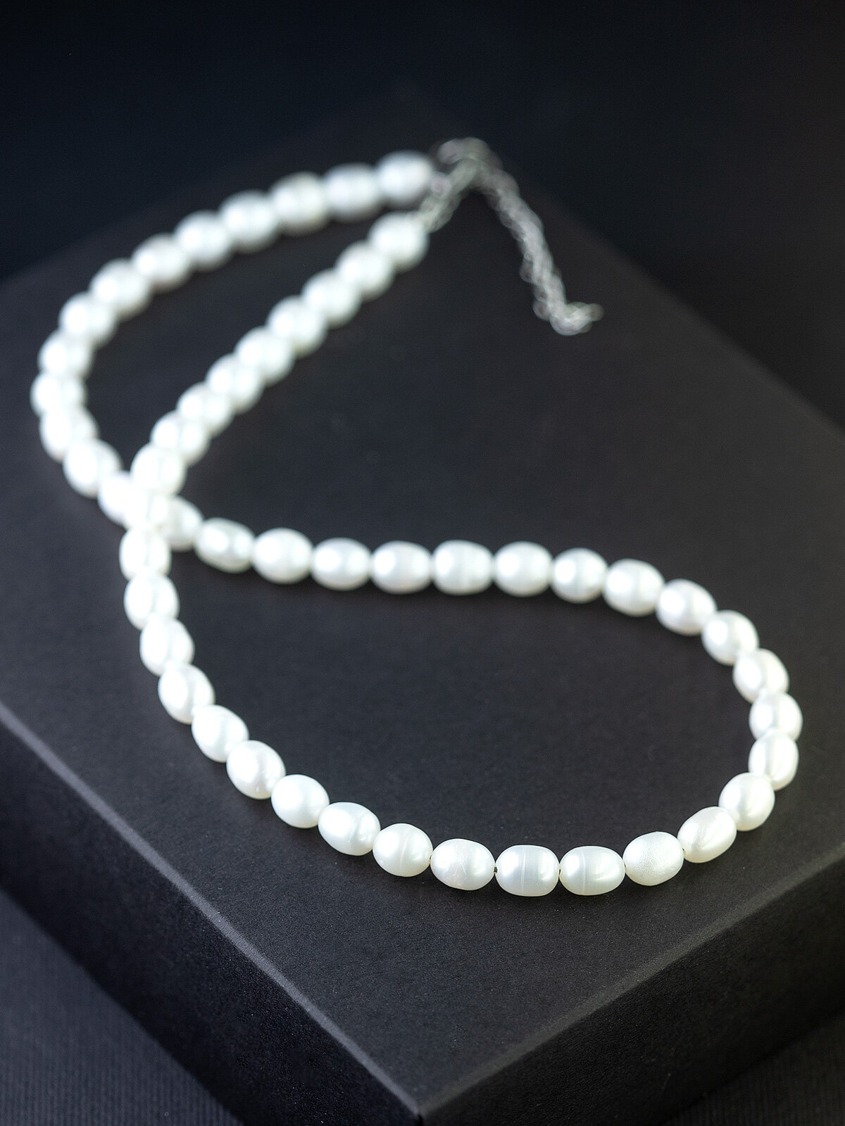 Бусы, жемчуг пресноводный культивированный