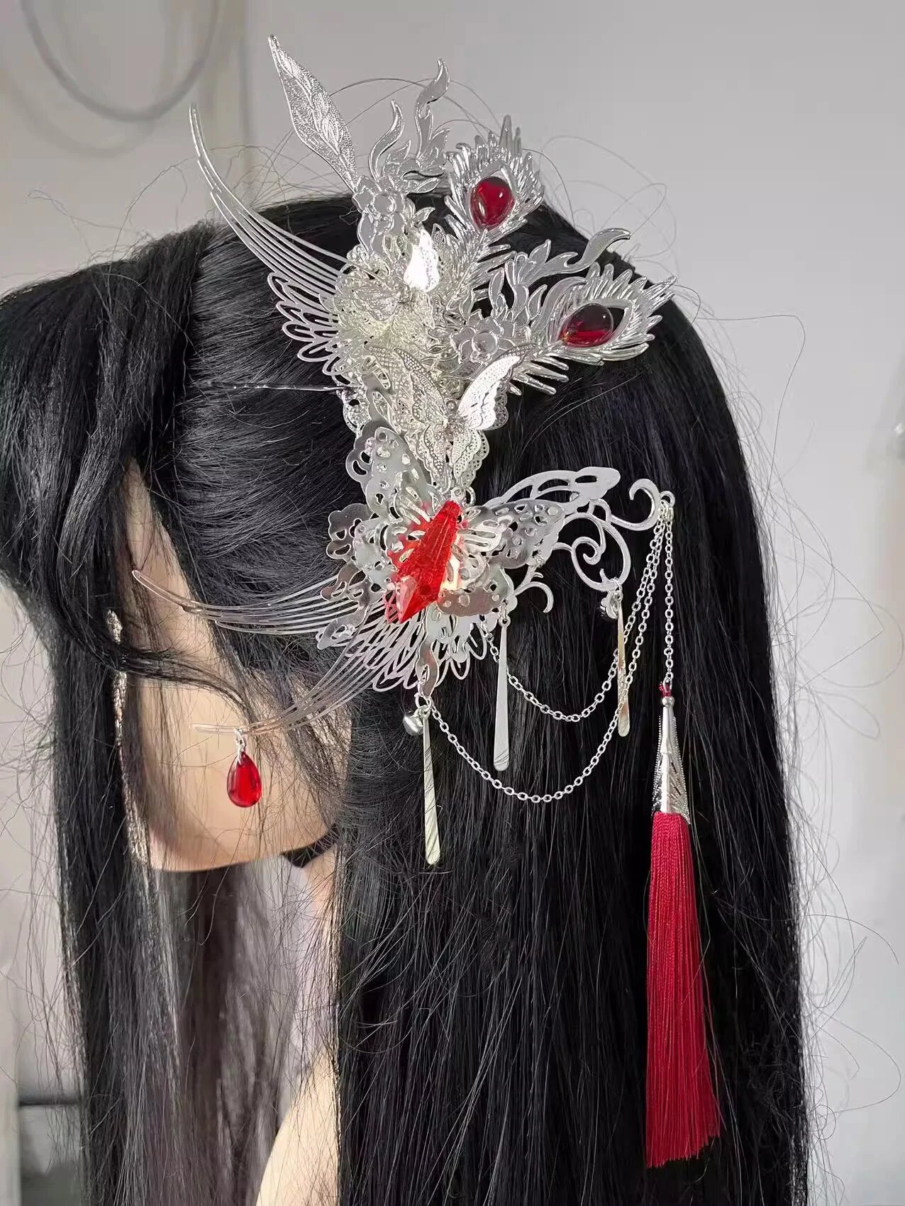 Косплей костюм Хуа Чэн из шелка Один размер, headwear 1