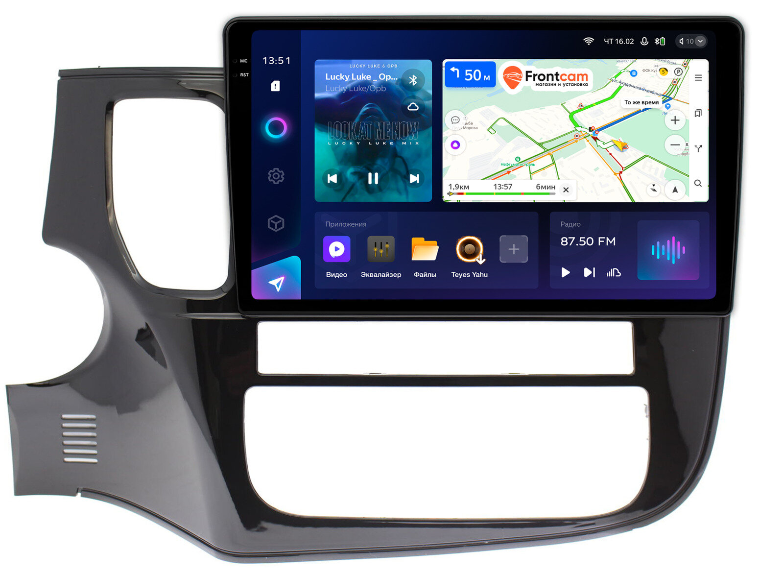 Штатная магнитола Mitsubishi Outlander 3 2012-2024 Teyes CC3 2K 4/32 10.36" RM-10-493 Android 10 (4G-SIM, DSP, QLed)