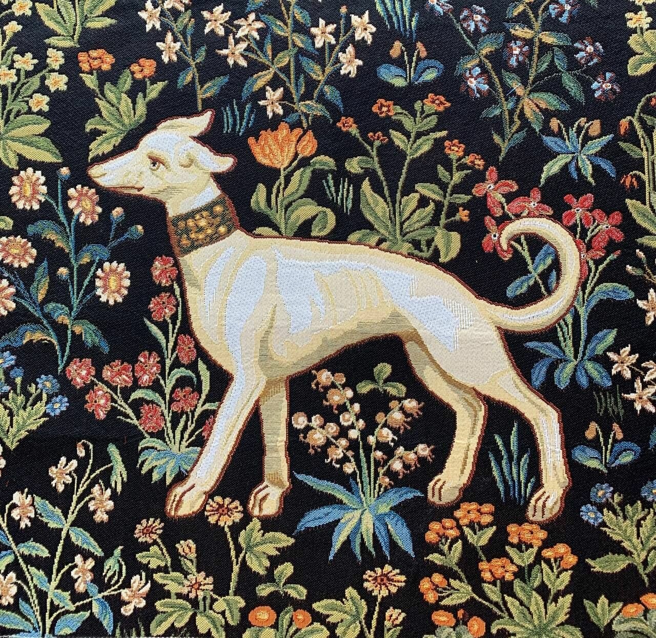 Гобелен, гобелен без рамы 45х45 см / "Собака" У. Моррис