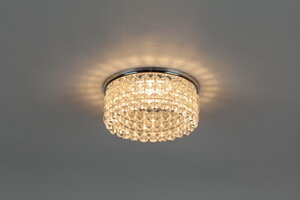 Comtech TEFIA Светильник точечный штампованный с крист,50W, ГЛН/LED/КЛЛ GU5.3, IP20, 12V, хром