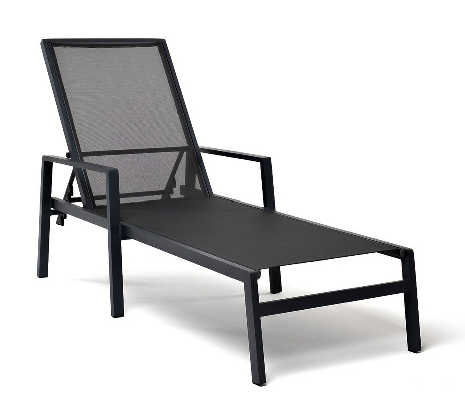 Шезлонг из алюминия 4sis Парма Ткань текстилен серая 3680350601