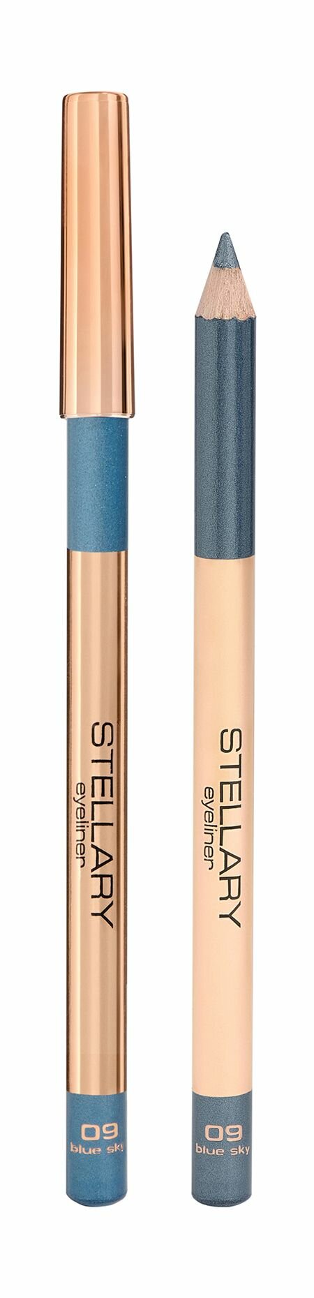 STELLARY Карандаш для глаз Eyeliner, мягкая текстура, 1.35 г, тон 09 Небесная Лазурь