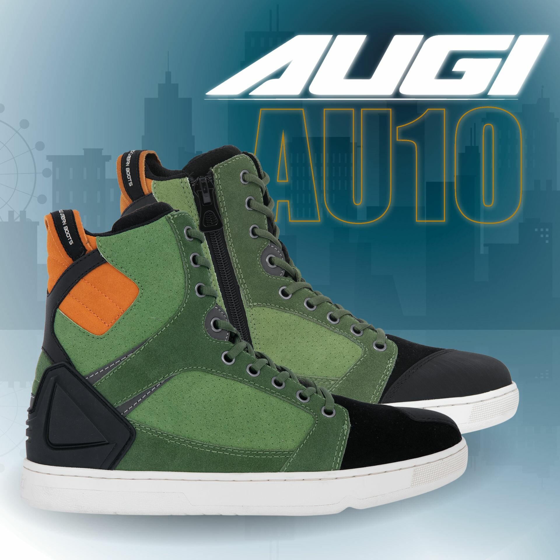 Кеды мотоциклентные AUGI AU10 Green 39