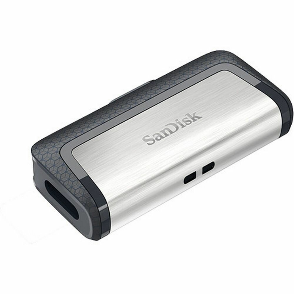 Флешка SanDisk "Ultra Dual Drive", 64ГБ, USB 3.1, тип C, серая