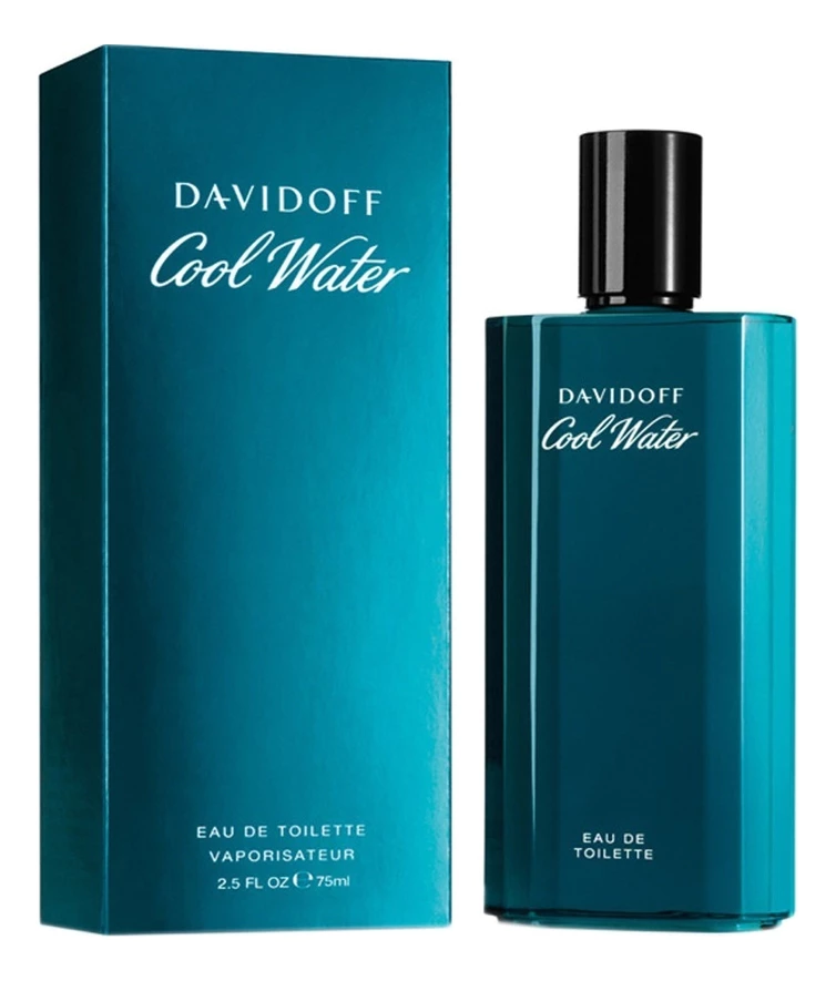 Вода туалетная мужская DAVIDOFF Cool Water Man, 75 мл. Фужерный, водный аромат