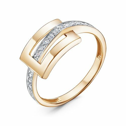 Кольцо, золото, 585 проба, фианит